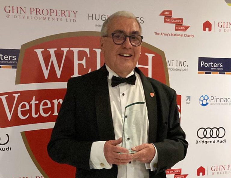 Cllr Peter Strong accepts award crop - Monmouthshire