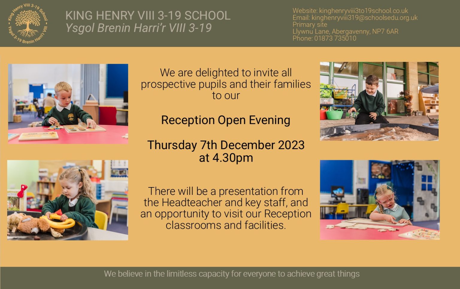 Reception-open-evening-poster - Monmouthshire
